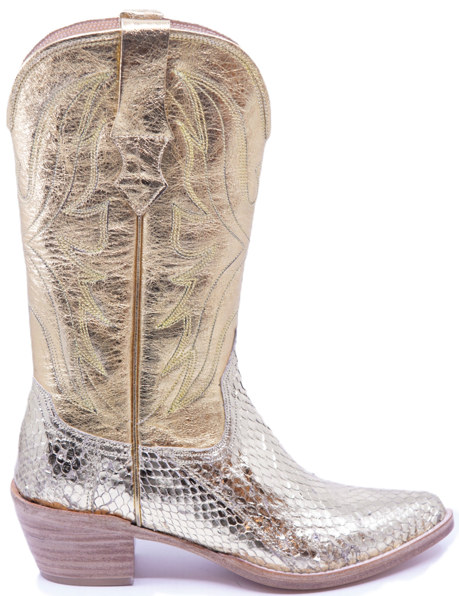 Genuine Gold Snake Cowboy Boots US Women's 9 – Max Leather Inc.
